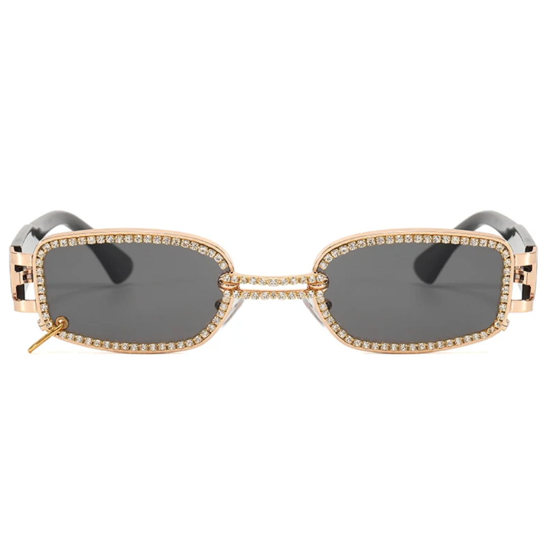 Blair Retro Rectangular Frame UV400 Rhinestone Sunglasses – TheShadesRoom